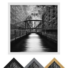 Architektur & Skyline Bild mit Rahmen Hamburgs andere Seite