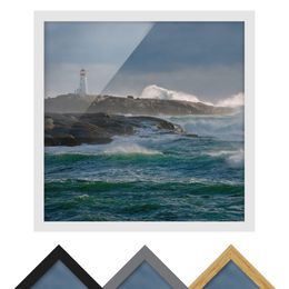 Natur & Landschaft Bild mit Rahmen Im Schutz des Leuchtturms