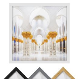 Spirituelles Bild mit Rahmen Moschee in Gold