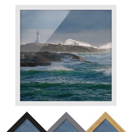 Natur & Landschaft Bild mit Rahmen Im Schutz des Leuchtturms
