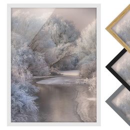 Wald Bild mit Rahmen Winter Song
