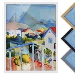 Kunstdruck mit Rahmen August Macke - Saint Germain bei Tunis