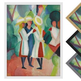 Kunstdruck mit Rahmen August Macke - Drei Mädchen