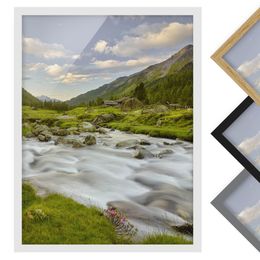 Natur & Landschaft Bild mit Rahmen Alpenwiese Tirol