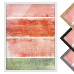Abstraktes Bild mit Rahmen Colour Harmony Red