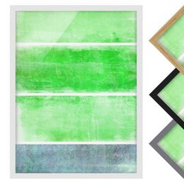 Abstraktes Bild mit Rahmen Colour Harmony Green