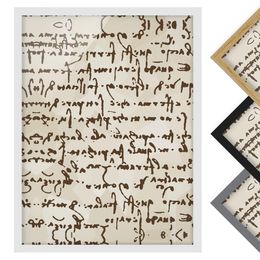 Muster & Textur Bild mit Rahmen Da Vinci Manuskript