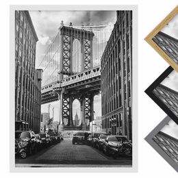 Architektur & Skyline Bild mit Rahmen Manhattan Bridge in America