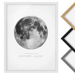 Bild mit Rahmen Der Mond - La Lune