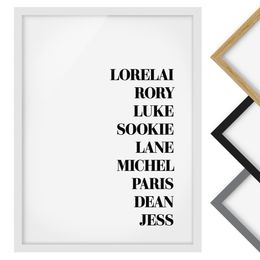 Spruch Bild mit Rahmen Lieblingsserien - Gilmore Girls