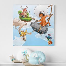 Leinwandbild Kinderzimmer Fliegender Bauernhof Wettrennen
