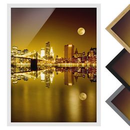 Architektur & Skyline Bild mit Rahmen Goldenes New York
