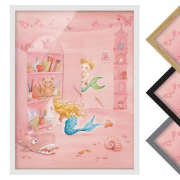 Kinderzimmer Bild mit Rahmen Matilda die kleine Meerjungfrau - Matilda hat einen Plan