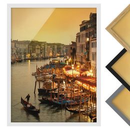 Architektur & Skyline Bild mit Rahmen Gro&szlig;er Kanal von Venedig