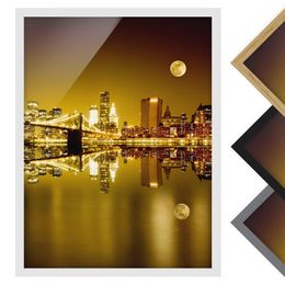 Architektur & Skyline Bild mit Rahmen Goldenes New York