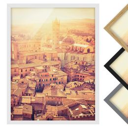 Architektur & Skyline Bild mit Rahmen Fiery Siena