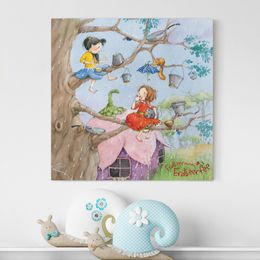 Leinwandbild Kinderzimmer Erdbeerinchen Erdbeerfee - Es regnet