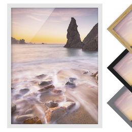 Strand Bild mit Rahmen Spanischer Strand bei Sonnenaufgang