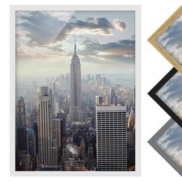 Architektur & Skyline Bild mit Rahmen Sonnenaufgang in New York