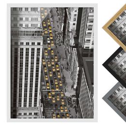 Architektur & Skyline Bild mit Rahmen Taxiverkehr in Manhattan