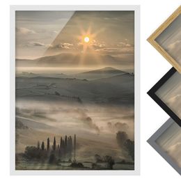 Natur & Landschaft Bild mit Rahmen Toskana-Morgen