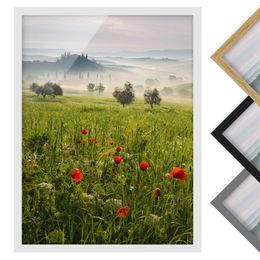 Natur & Landschaft Bild mit Rahmen Toskana Fr&uuml;hling