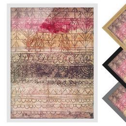 Kunstdruck mit Rahmen Paul Klee - Jungwaldtafel