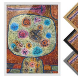 Kunstdruck mit Rahmen Paul Klee - Blumen in Stein