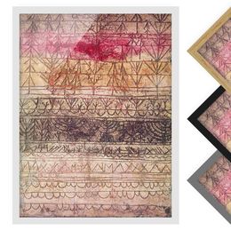 Kunstdruck mit Rahmen Paul Klee - Jungwaldtafel