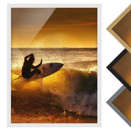 Strand Bild mit Rahmen Sun, Fun and Surf