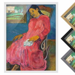 Kunstdruck mit Rahmen Paul Gauguin - Melancholikerin