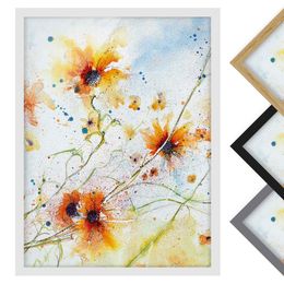 Blumen Bild mit Rahmen Painted Flowers