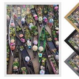 Muster & Textur Bild mit Rahmen Schwimmender Markt