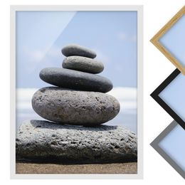 Spirituelles Bild mit Rahmen Sand Stones