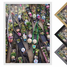 Muster & Textur Bild mit Rahmen Schwimmender Markt