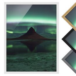 Natur & Landschaft Bild mit Rahmen Polarlicht in Island