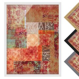 Muster & Textur Bild mit Rahmen Schriftmuster