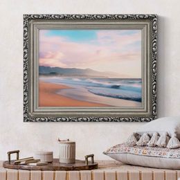 Bilderwelten Leinwandbild mit Barockrahmen Morgenruhe am Strand
