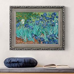 Bilderwelten Leinwandbild mit Barockrahmen Vincent van Gogh - Iris
