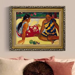 Gerahmtes Leinwandbild Paul Gauguin - Frauen von Tahiti