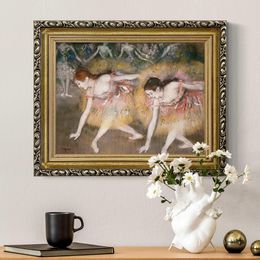 Bilderwelten Bild mit Barockrahmen Antik originell modern Barock pastell - Edgar Degas - Verbeugende Ballerinen - Tanzen Wohnzimmer Schlafzimmer