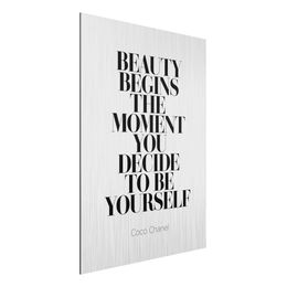 Alu-Dibond Spr&uuml;che Be yourself Coco Chanel