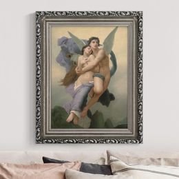 Bilderwelten Bild mit Barockrahmen Antik originell modern Barock beige - William-Adolphe Bouguereau - Entf&uuml;hrung der Psyche - Engel Wohnzimmer Schlafzimmer