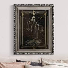 Bilderwelten Leinwandbild mit Barockrahmen Waage Sternzeichen