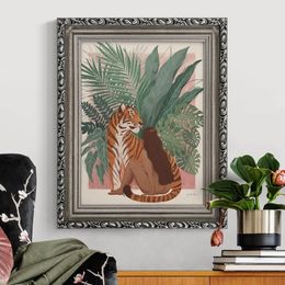 Bilderwelten Leinwandbild mit Barockrahmen Majest&auml;tische Wildkatzen II