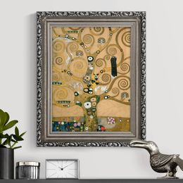 Bilderwelten Bild mit Barockrahmen Antik originell modern Barock gold - Gustav Klimt - Der Lebensbaum - edle Optik Wohnzimmer Schlafzimmer