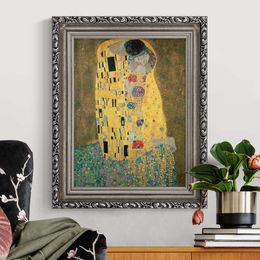 Bilderwelten Leinwandbild mit Barockrahmen Gustav Klimt - Der Ku&szlig;