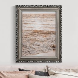 Bilderwelten Leinwandbild mit Barockrahmen Goldener Strand