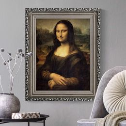 Gerahmtes Leinwandbild Leonardo da Vinci - Mona Lisa
