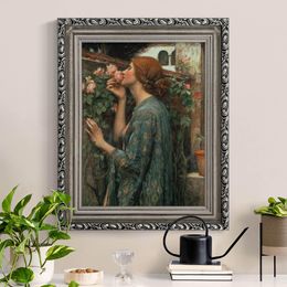 Gerahmtes Leinwandbild John William Waterhouse - Die Seele der Rose